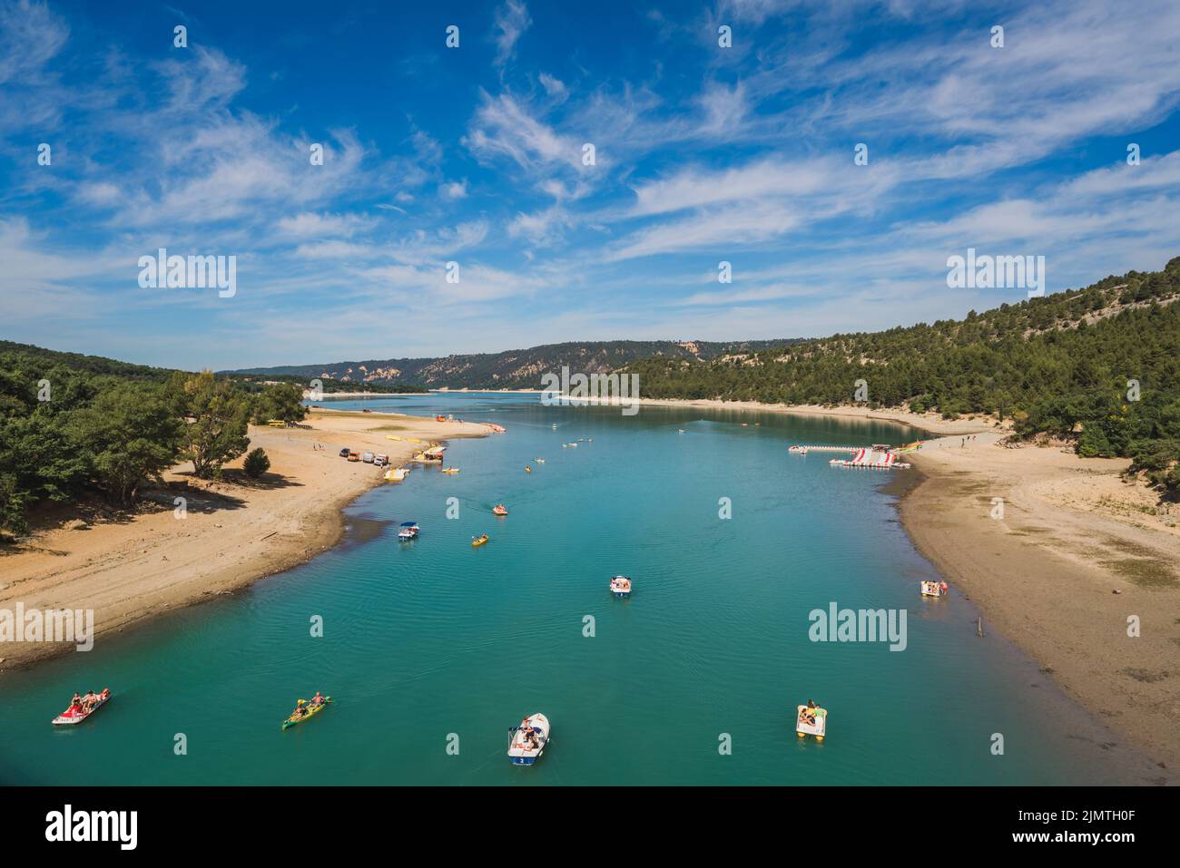 Beautiful natural landscapes in the Verdon Gorge and Lake of Sainte ...