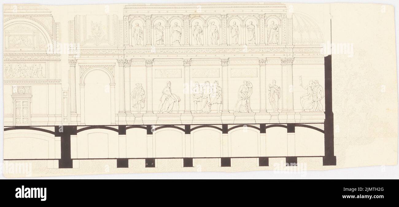 Bull Wilhelm (1799-1856), building (without date): Longitudinal cut ...