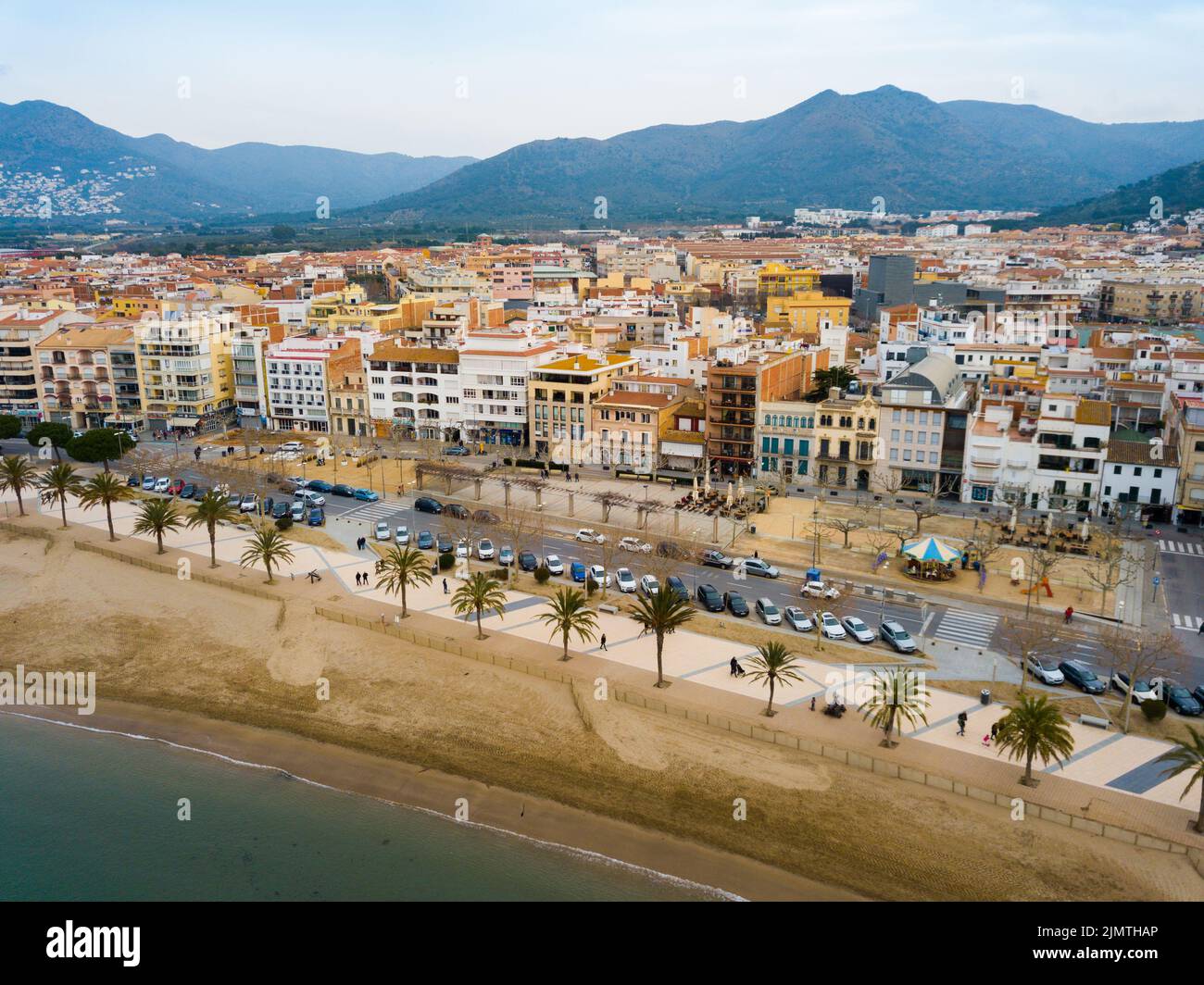 Aerial view of city Roses Stock Photo - Alamy