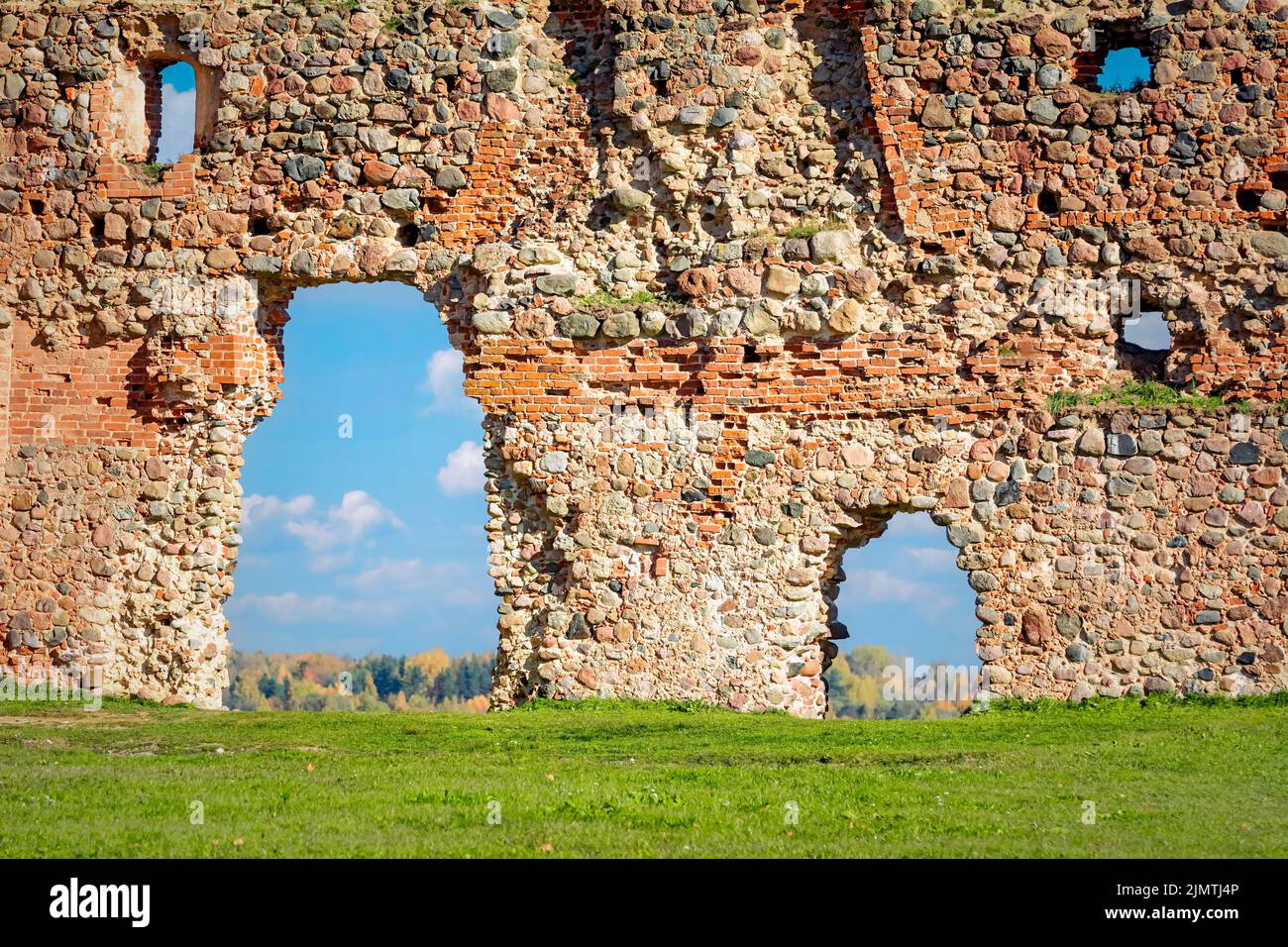 Livonian Order stronghold fortress ruins Stock Photo - Alamy