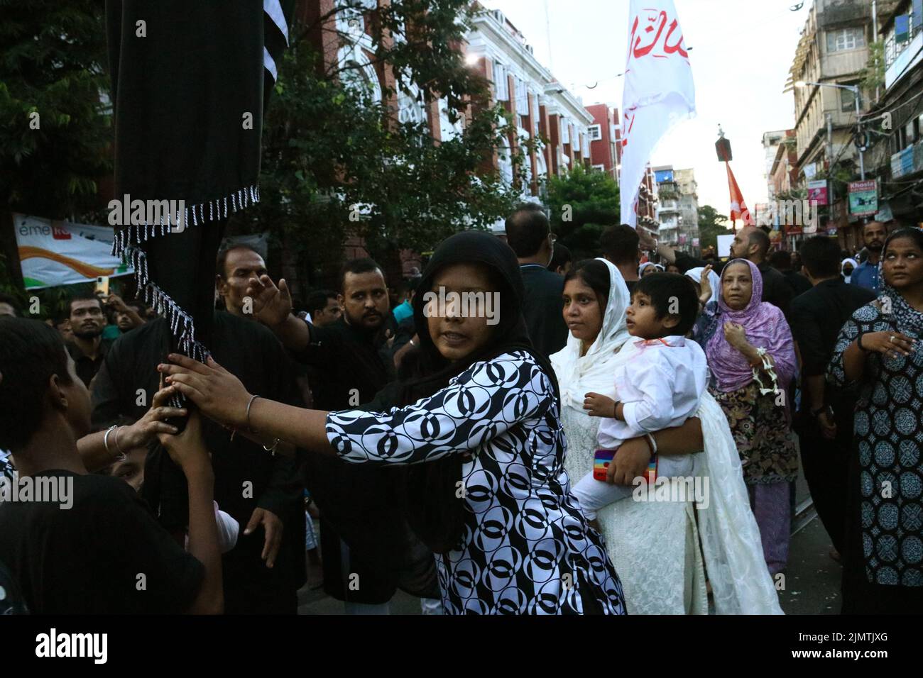 Kolkata, West Bengal, India. 7th Aug, 2022. Shia Muslims participate in ...