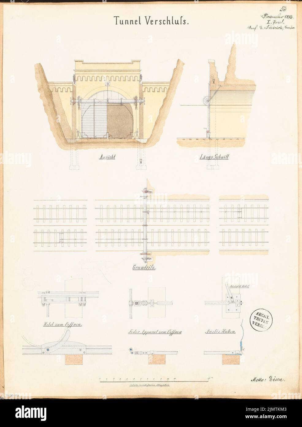 Dietrich Emil (1844-1913), tunnel lock. Monthly competition November ...