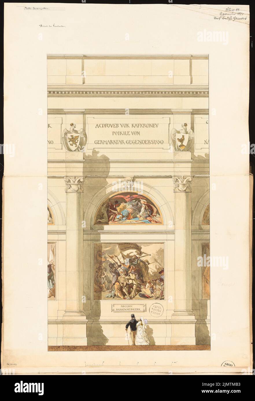 Grunert kurt 1843 1902 umgestaltung der schlossfreiheit hi-res stock ...