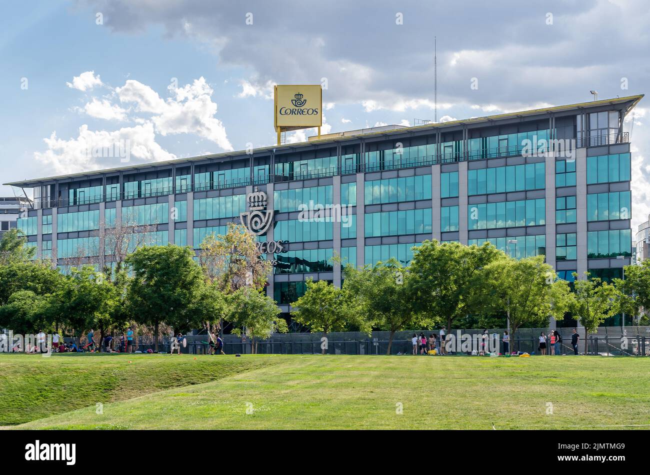 MADRID, SPAIN - JUNE 6, 2021: Correos (Spanish Post Office) office seen ...