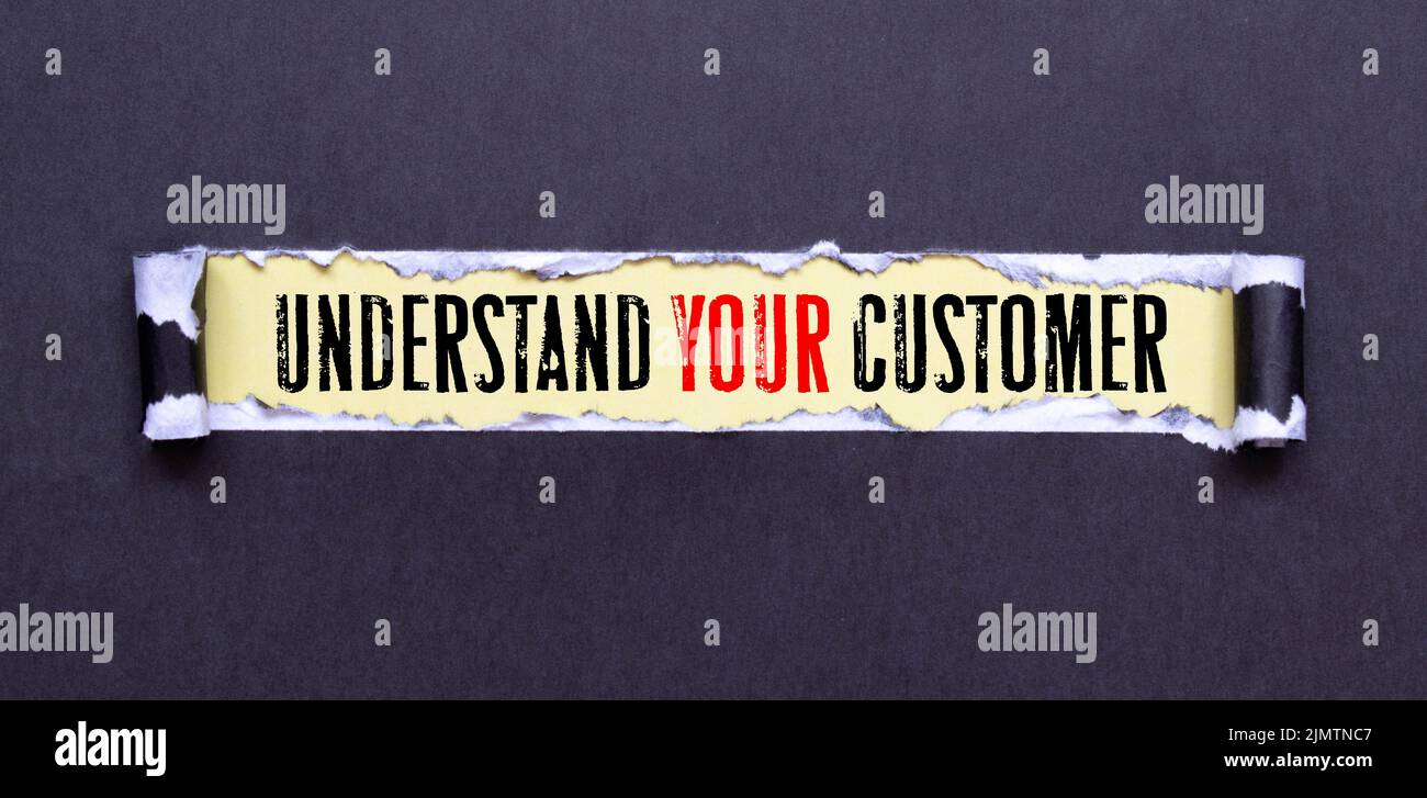 Do you know your customer text on wood background Stock Photo - Alamy