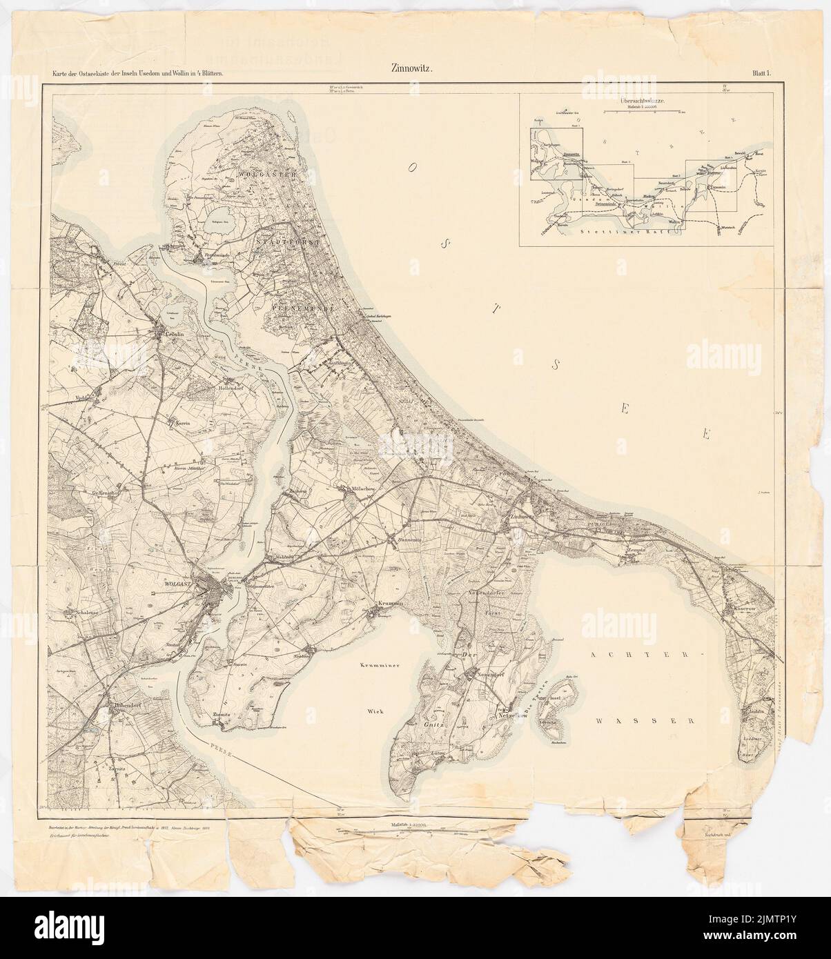Bebauungsplan der stadterweiterung a swinemunde 1922 1922 hi-res stock ...