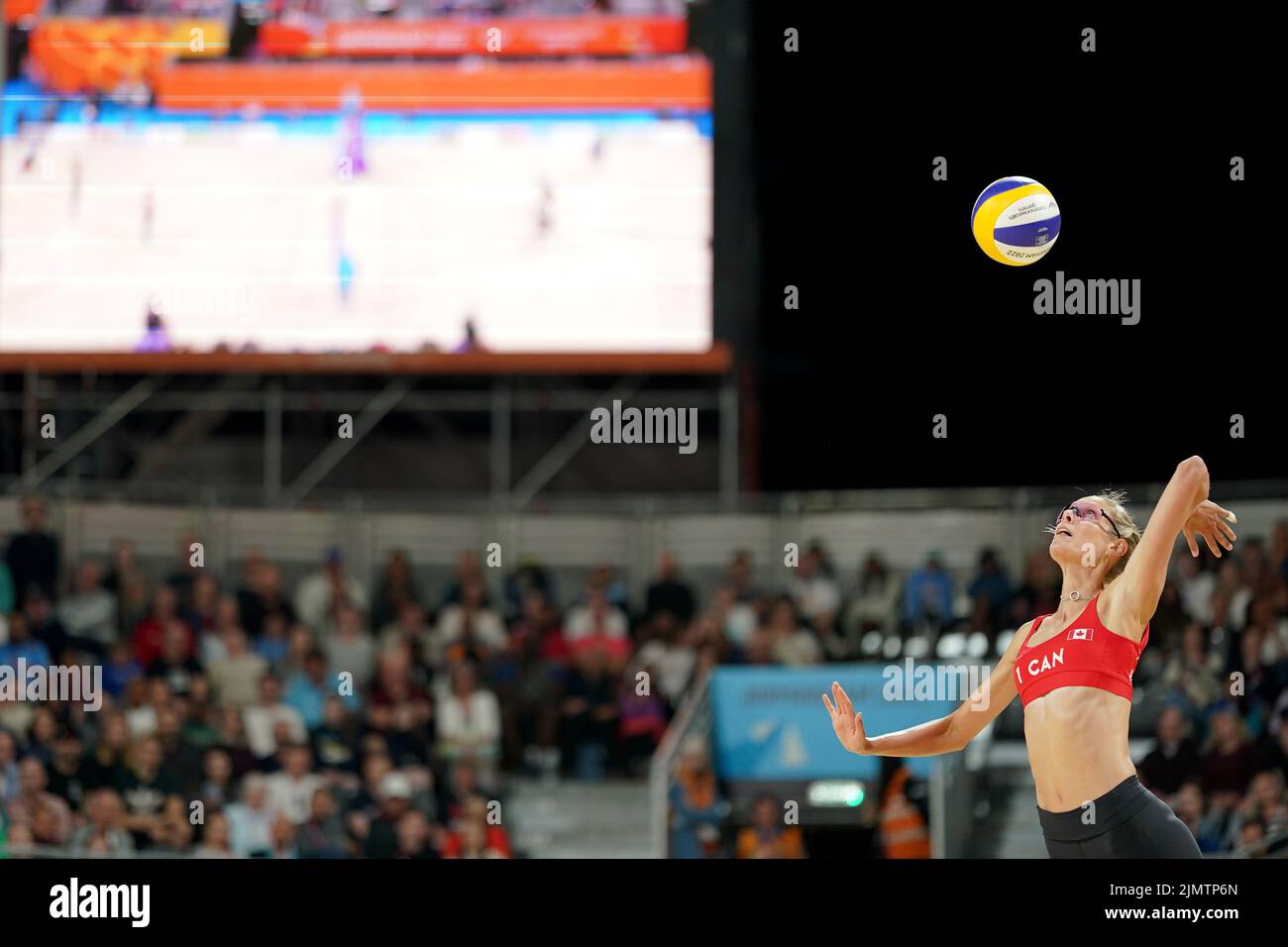 Canada's Melissa Humana-Paredes and Sarah Pavan in action during the ...