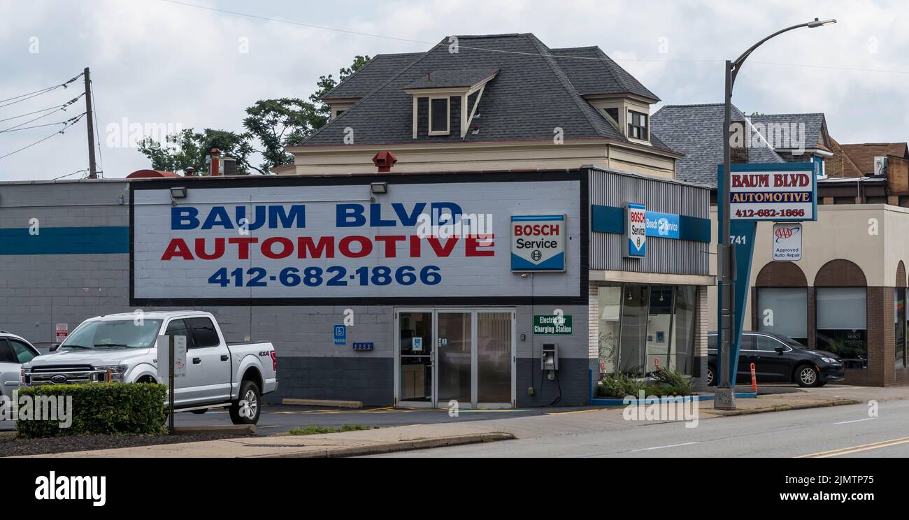 The Baum Blvd Automotive garage on Baum Boulevard in the Shadyside ...
