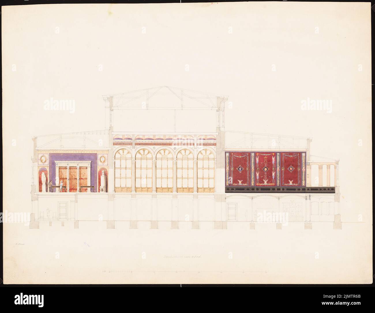 Strack Johann Heinrich (1805-1880), company house (without dat.): Cross ...