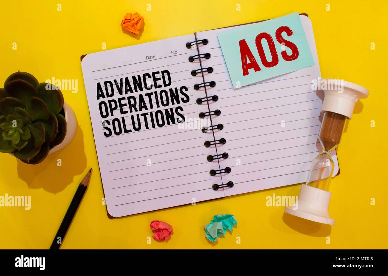 Concept image of Business Acronym AOS Advanced Operations Solutions ...