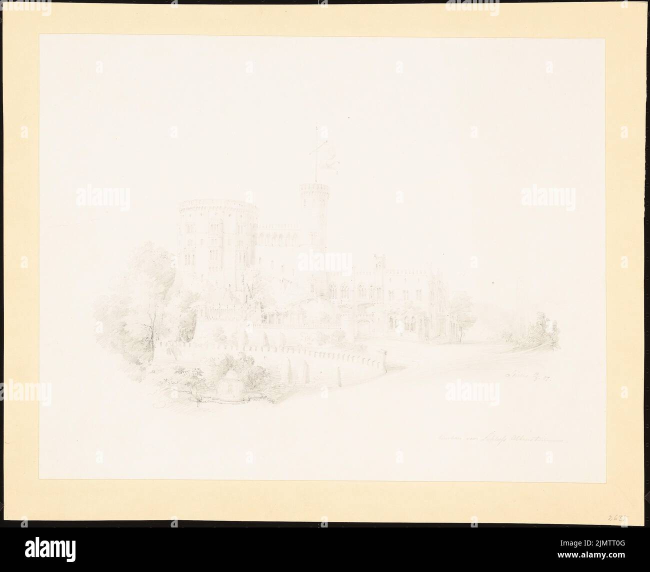 Stuler friedrich august 1800 1865 schloss altenstein umbau hi-res stock ...