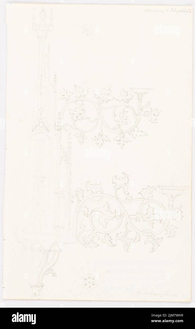 Nurnberg details bleistift auf papier handzeichnung 20413 hi-res stock ...