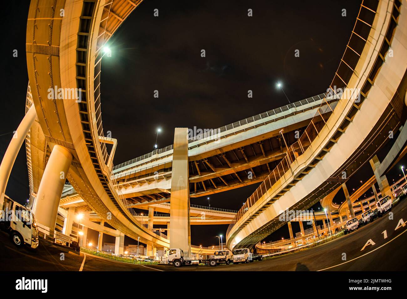 Bayshore Route Daikoku Junction (Tsurumi-ku, Yokohama City Stock Photo ...