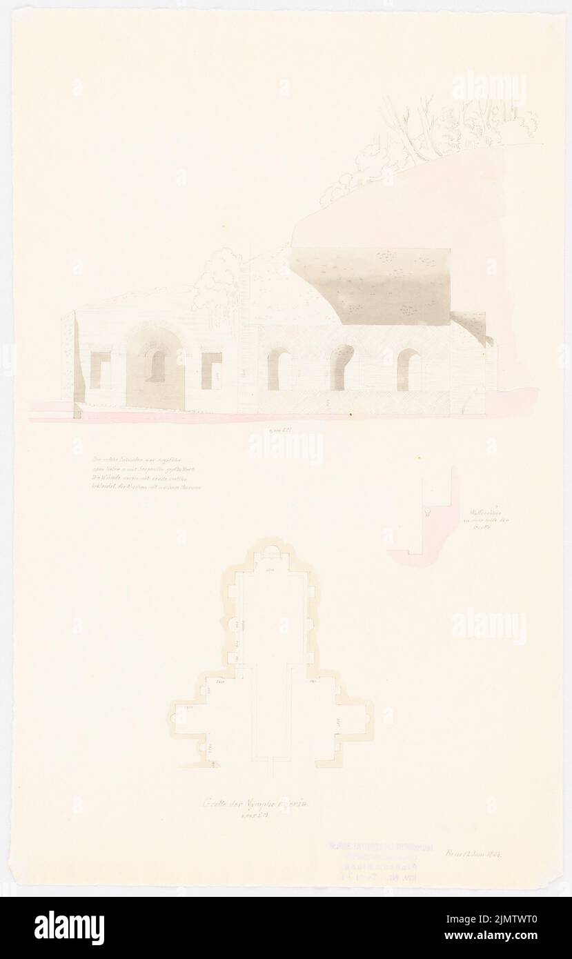 Scheppig Carl (1803-1885), grotto of the Nymph Eberia near Rome (June ...