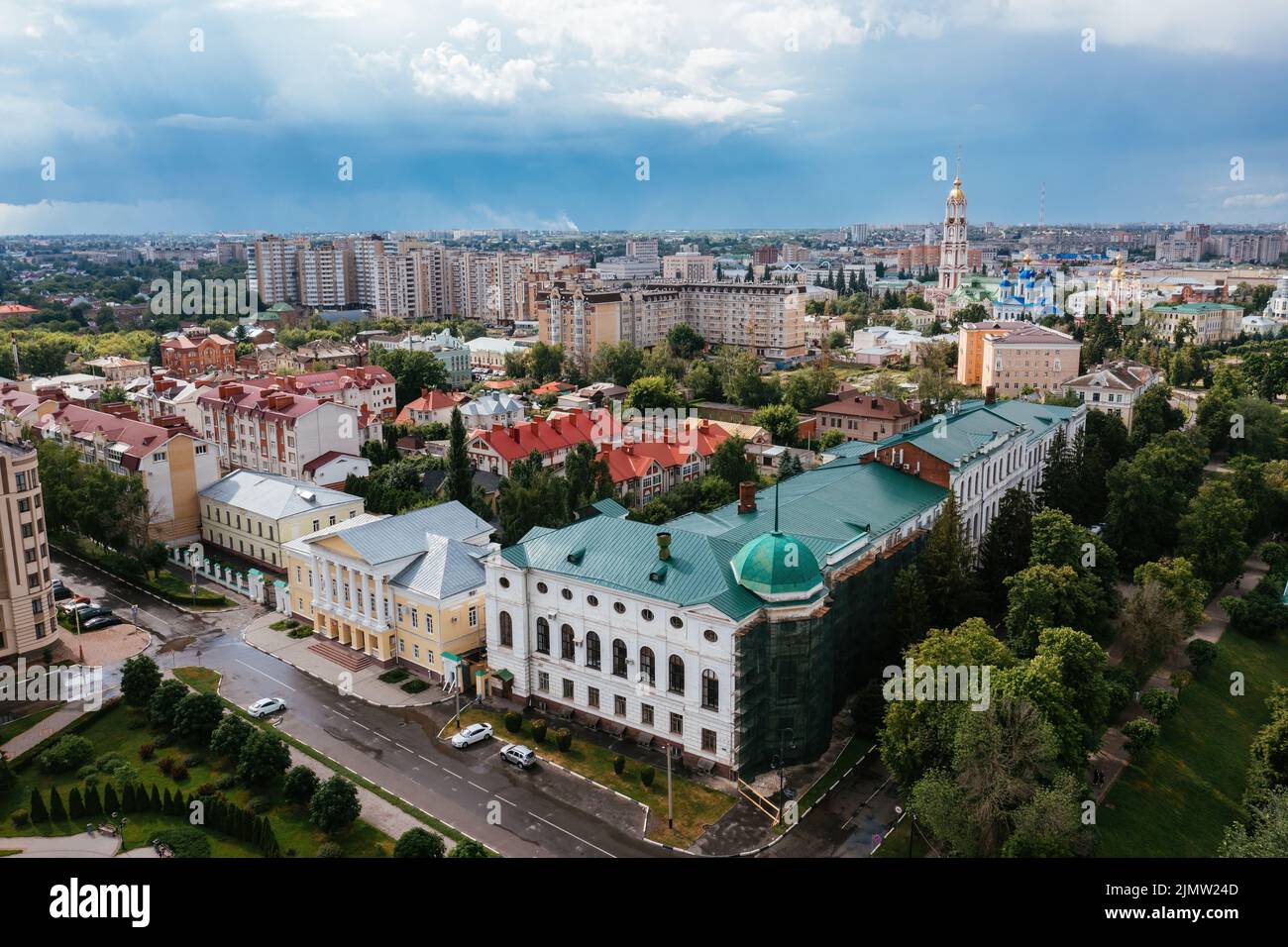 The city of Tambov, aerial view from drone Stock Photo - Alamy