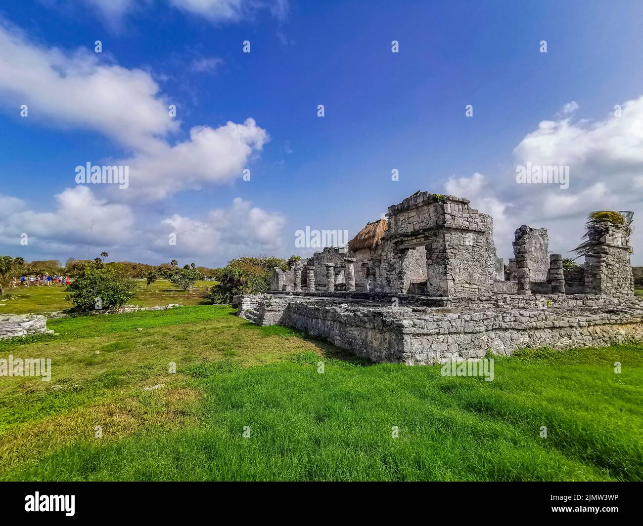 Ancient Tulum ruins Mayan site with temple ruins pyramids and artifacts ...