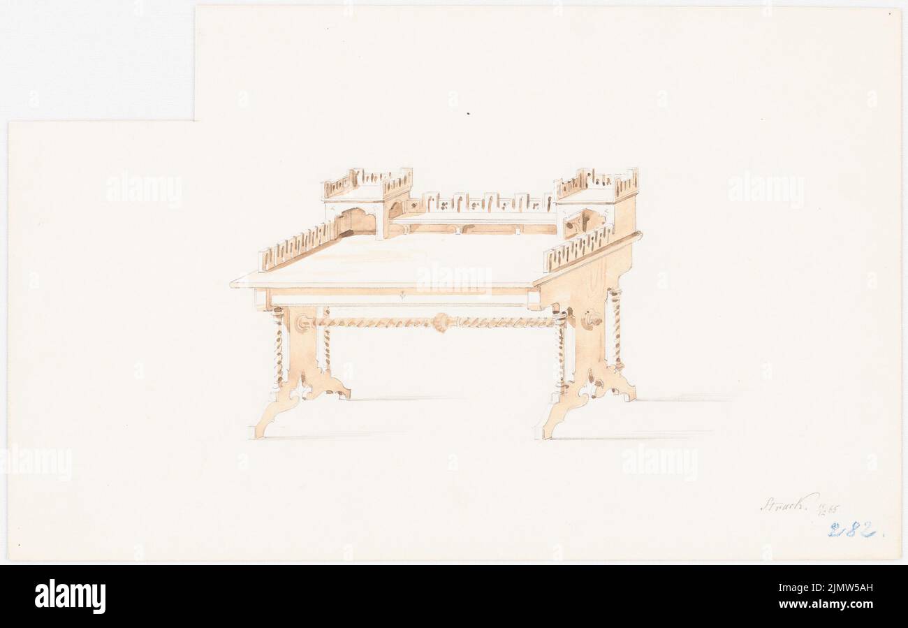 Strack Johann Heinrich (1805-1880), desk for Babelsberg Castle, Potsdam ...