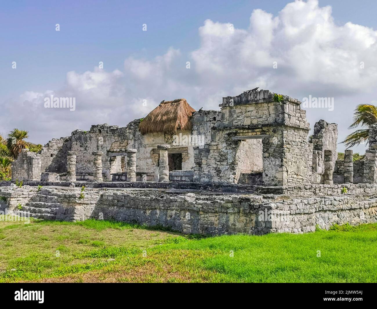 Ancient Tulum ruins Mayan site with temple ruins pyramids and artifacts ...