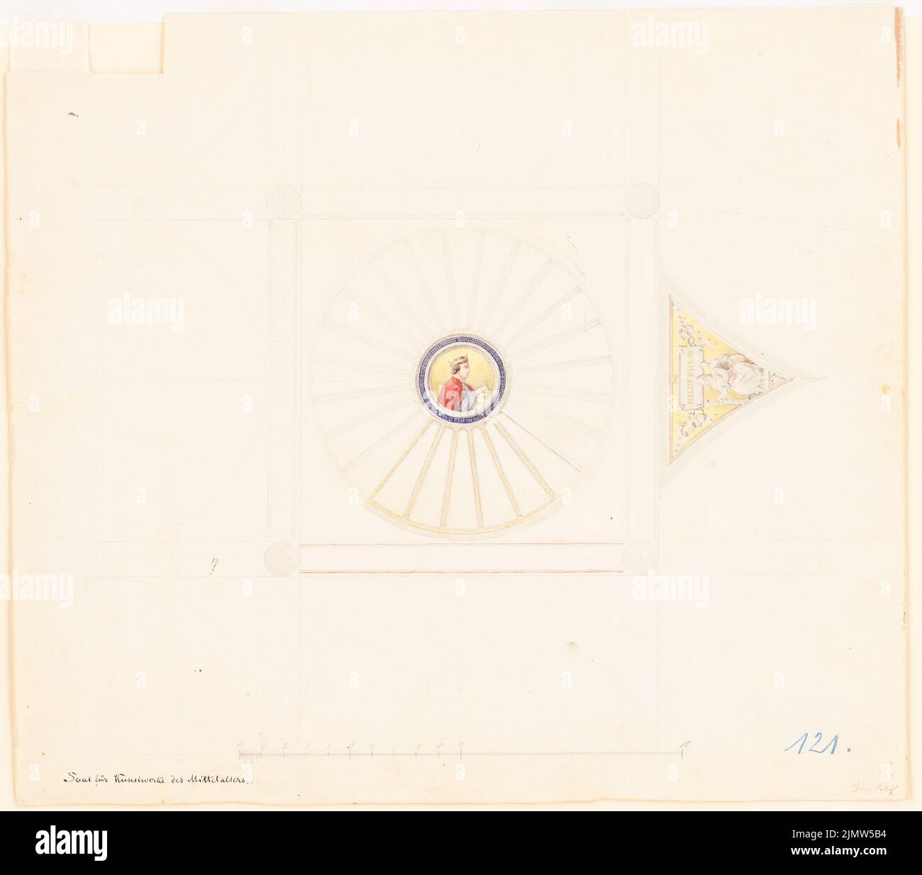 Stuler friedrich august 1800 1865 decke des mittelaltersaales im neuen ...