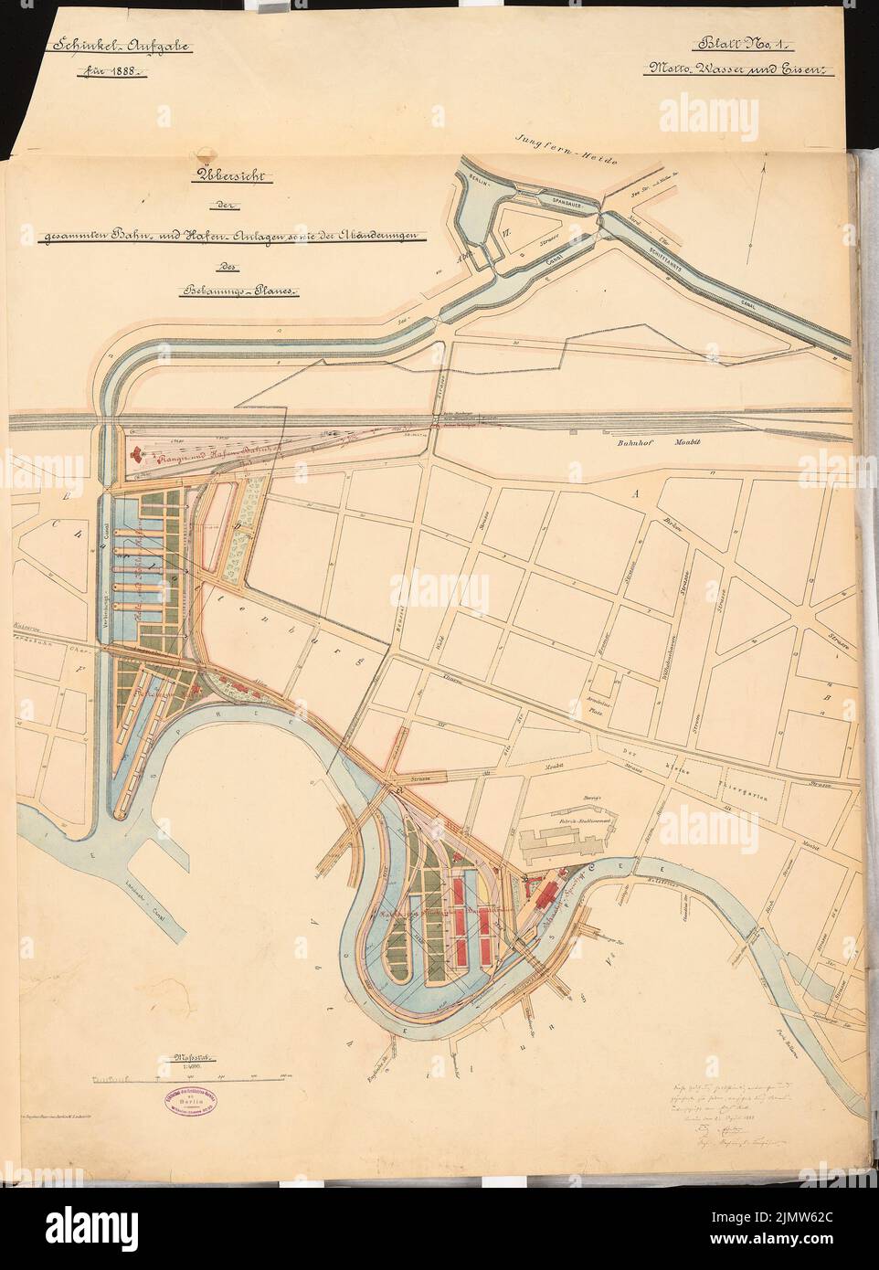 Eiselen Fritz (1862-1936), port facility on the Unterpree in Berlin ...