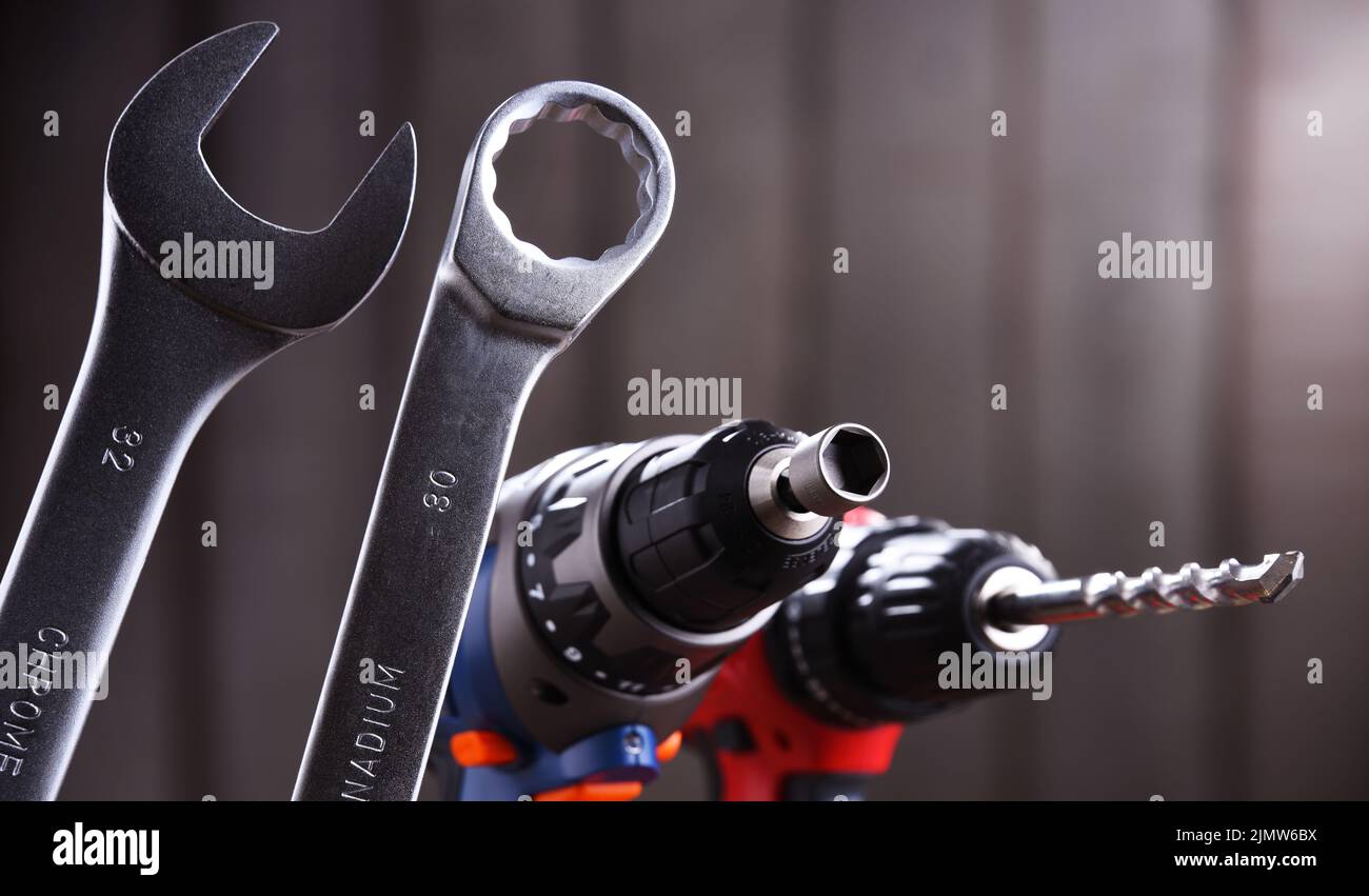 Different kinds construction tools hi-res stock photography and images ...