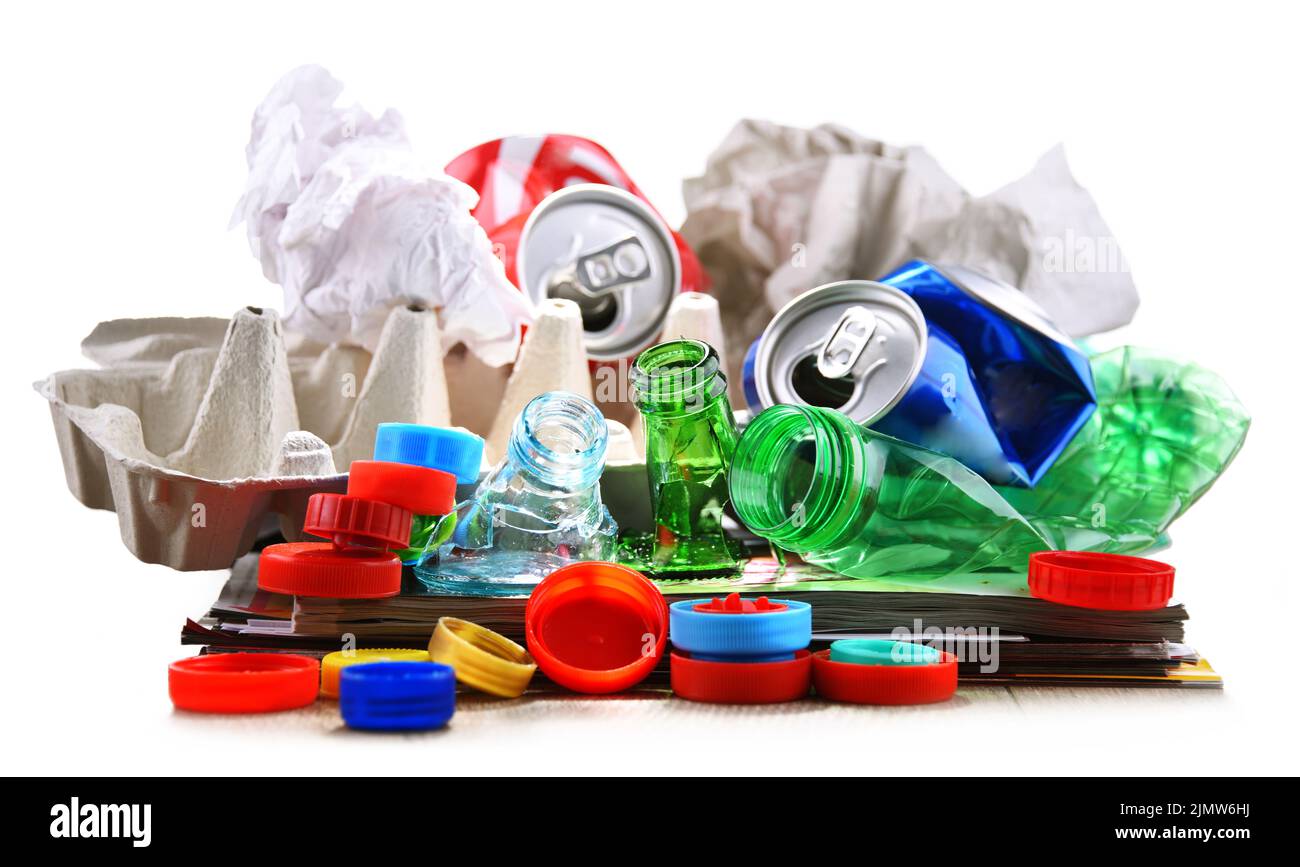 Recyclable garbage consisting of glass Stock Photo - Alamy