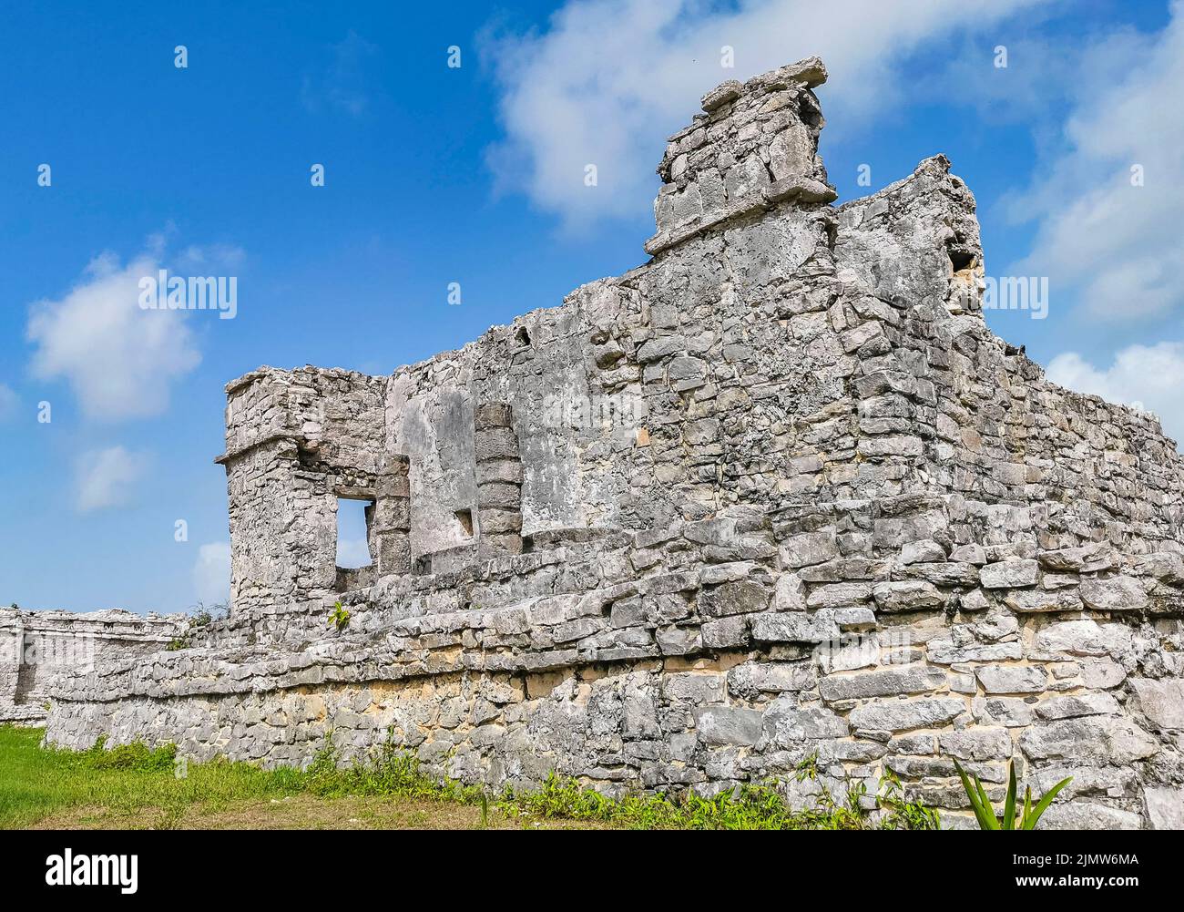 Ancient Tulum ruins Mayan site with temple ruins pyramids and artifacts ...