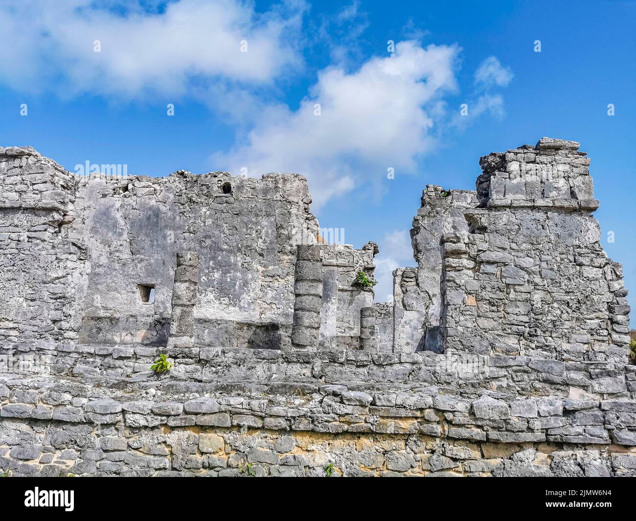 Ancient Tulum ruins Mayan site with temple ruins pyramids and artifacts ...