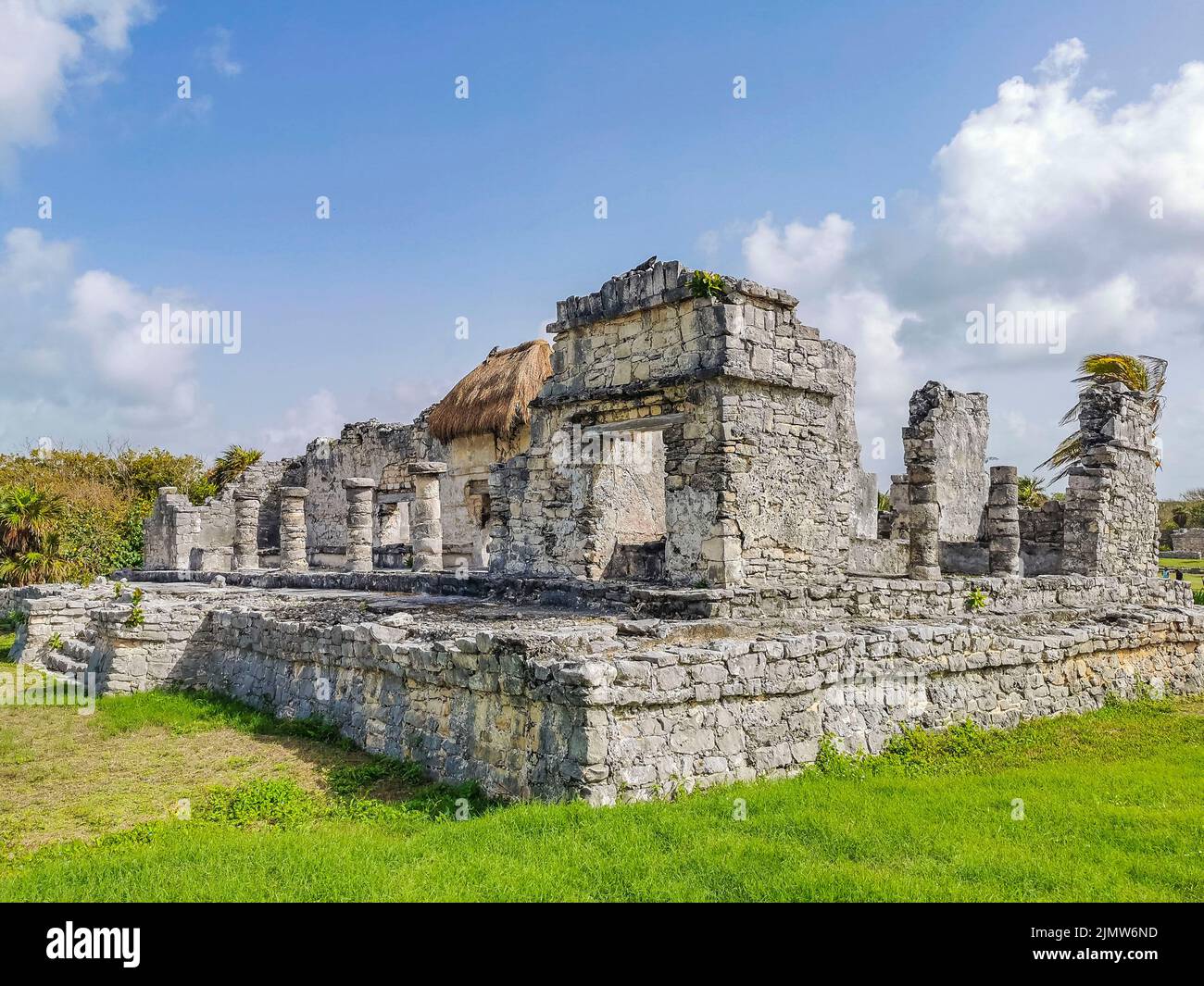Ancient Tulum ruins Mayan site with temple ruins pyramids and artifacts ...