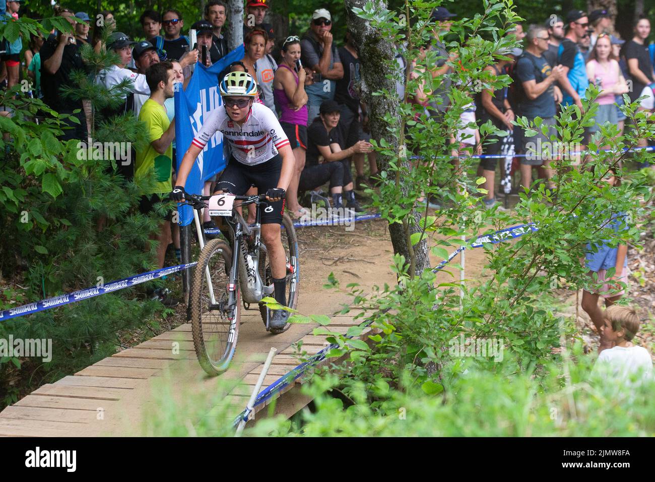 August 07, 2022: Mona Mitterwallner of Austria (6) on course to placing ...