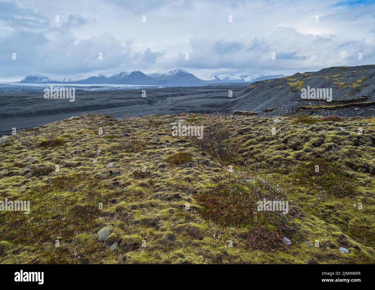 Iceland autumn tundra landscape near Haoldukvisl glacier, Iceland ...