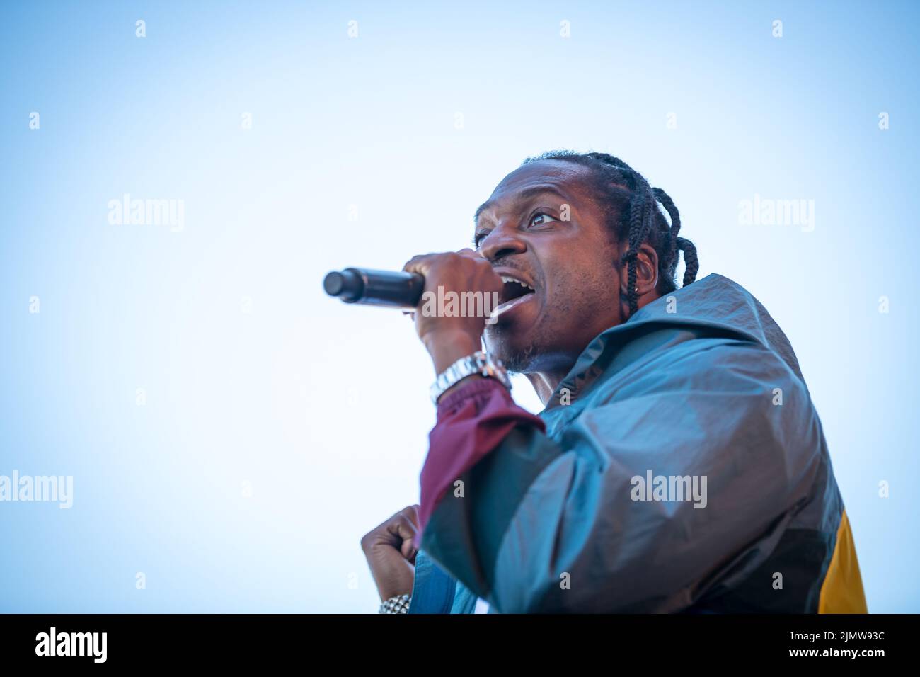 Pusha T performs at the Lands End Stage during the Outside Lands 2022 ...