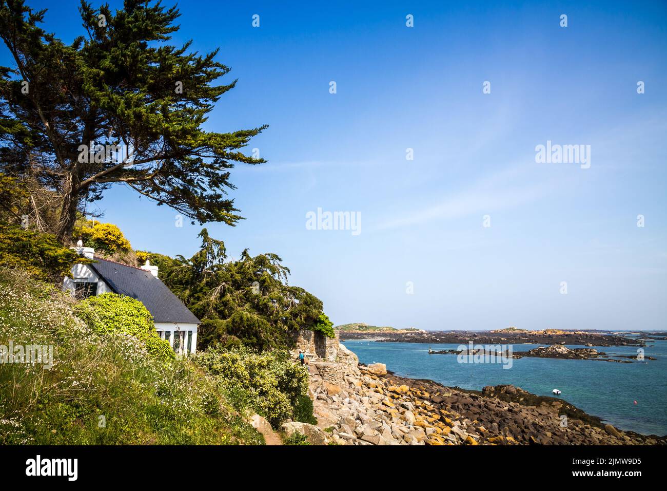 Chausey island landscape and coast, Brittany, France Stock Photo - Alamy