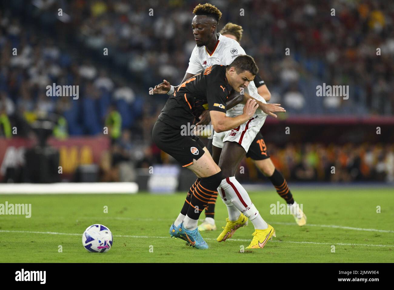 Rome, Italy. 07th Aug, 2022. Tammy Abraham of A.S. Roma during the ...