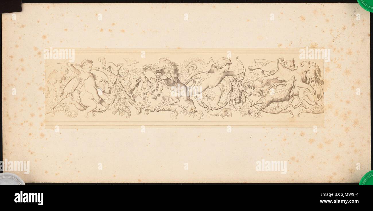 Kaulbach Friedrich August (1850-1920), Fries in the staircase of the ...