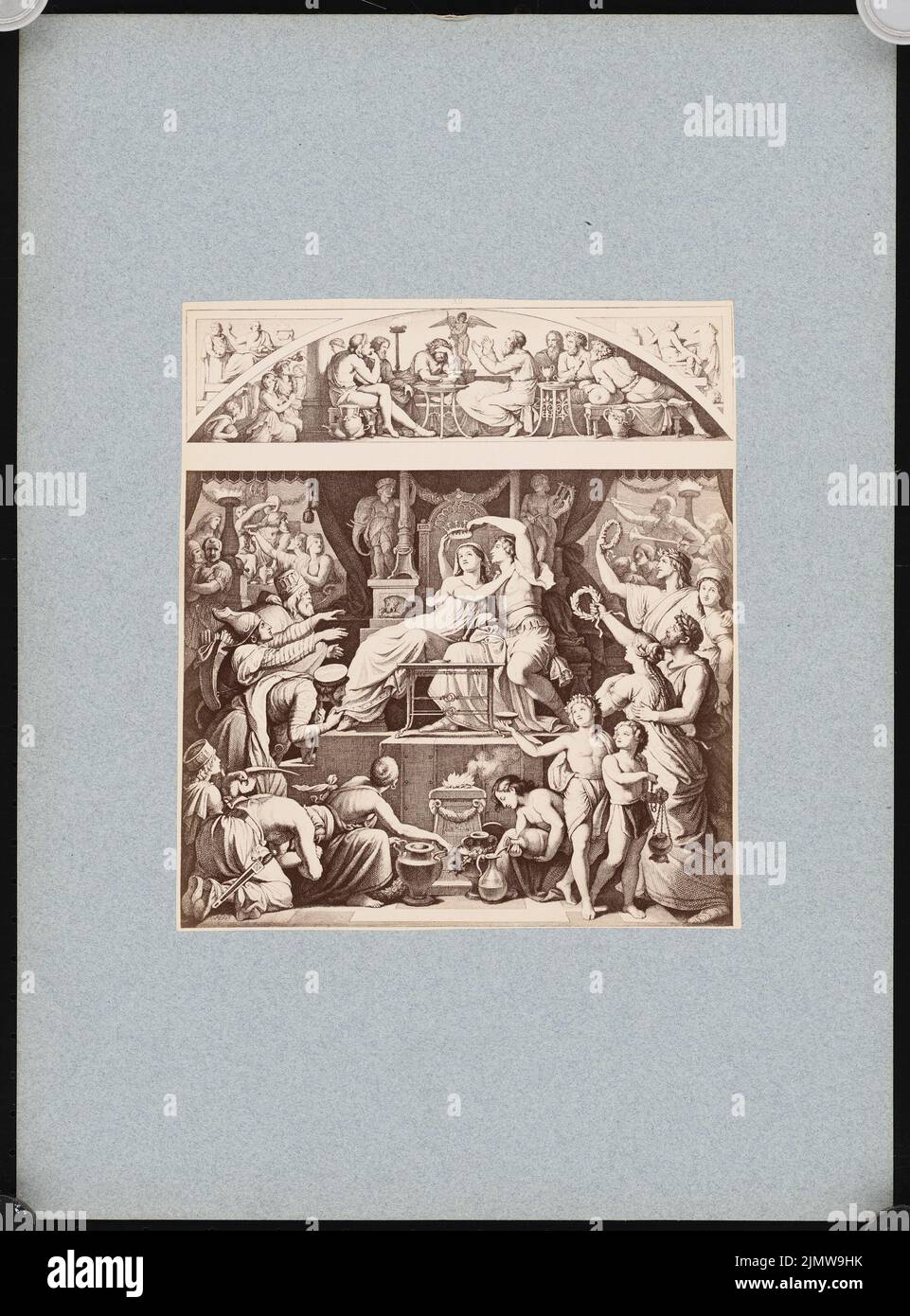Bendemann Eduard Julius Friedrich (1811-1889), murals in the ballroom ...
