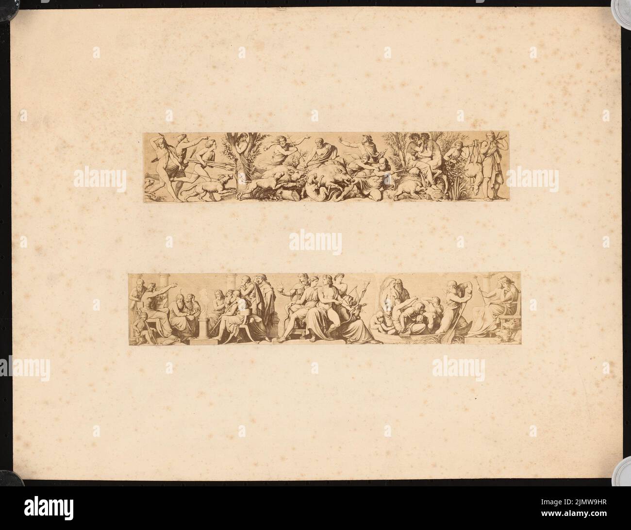 Bendemann Eduard Julius Friedrich (1811-1889), wall frieze in the ...