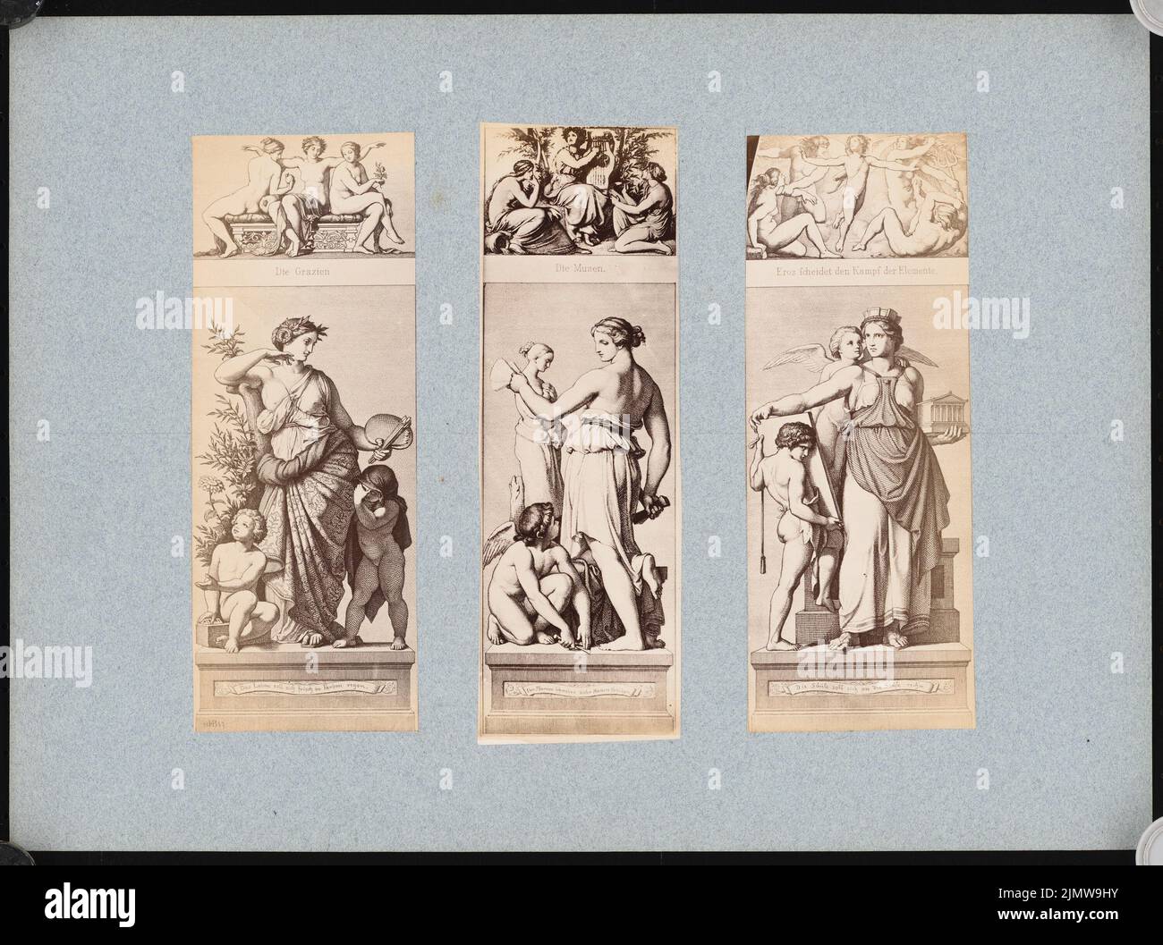 Bendemann Eduard Julius Friedrich (1811-1889), murals in the ballroom ...