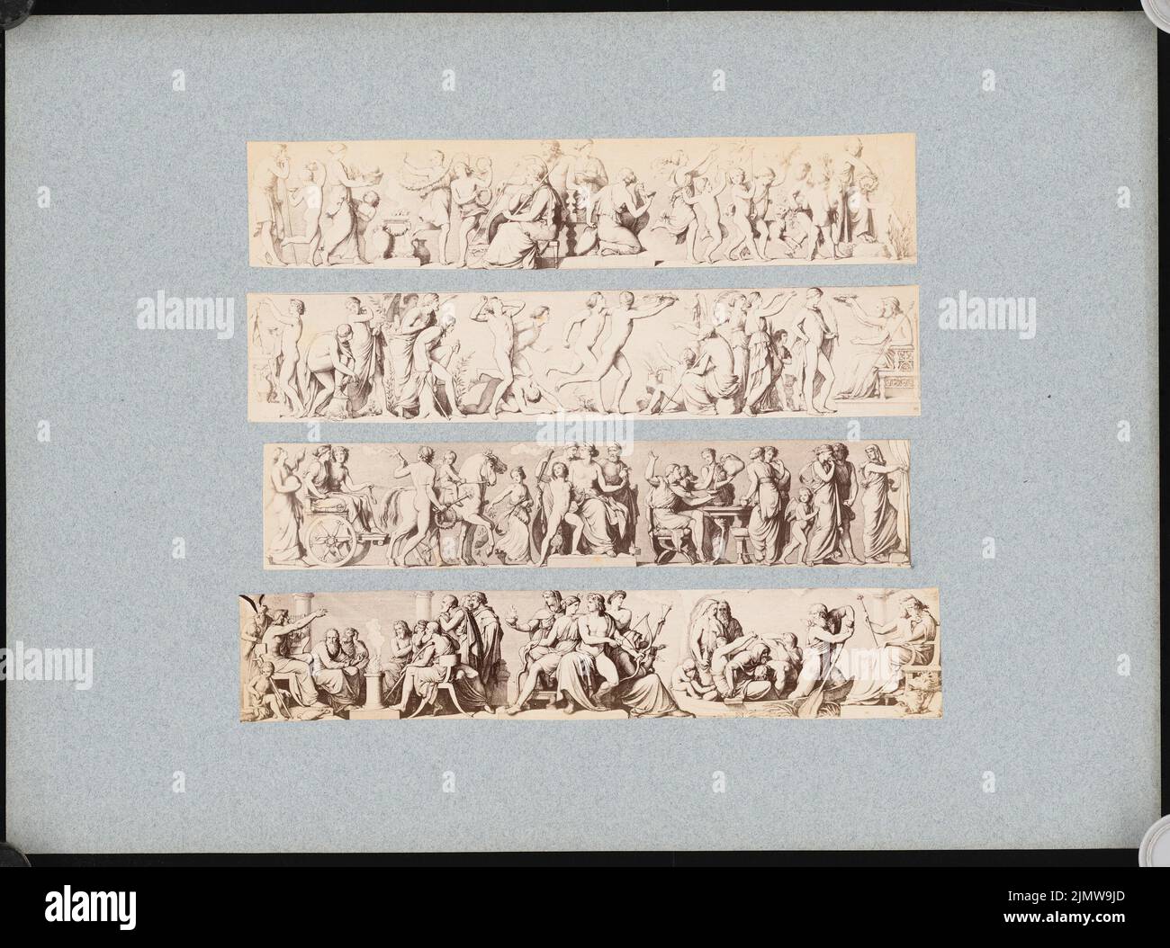 Bendemann Eduard Julius Friedrich (1811-1889), wall frieze in the ...