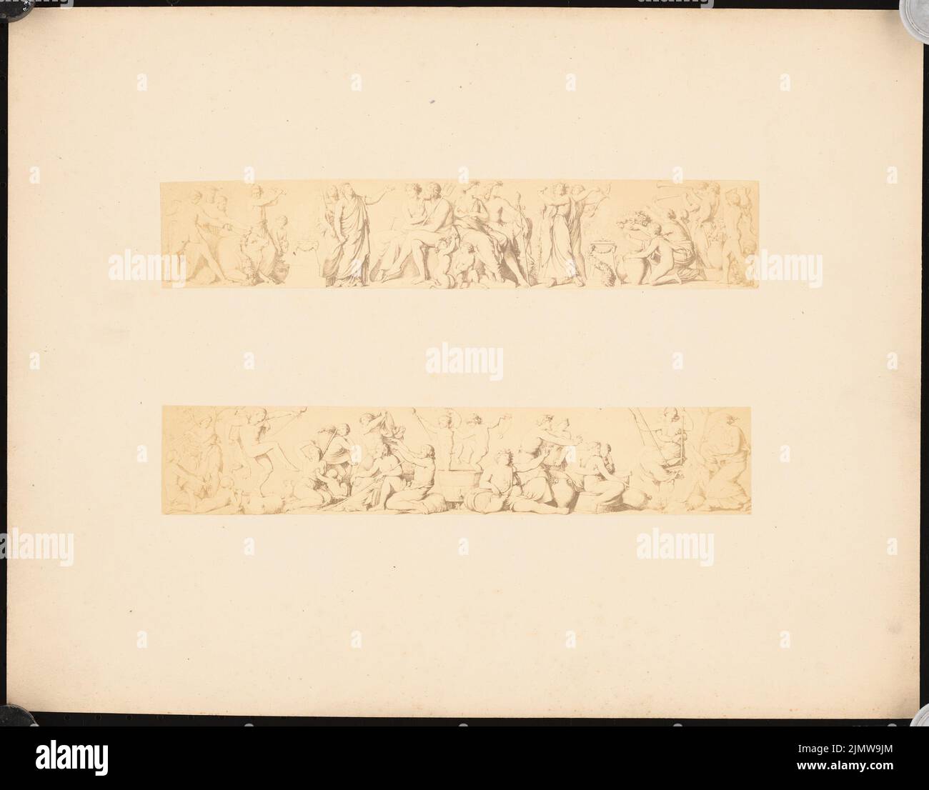 Bendemann Eduard Julius Friedrich (1811-1889), wall frieze in the ...