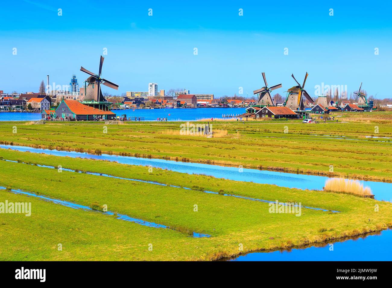 Holland amsterdam windmills river hi-res stock photography and images ...