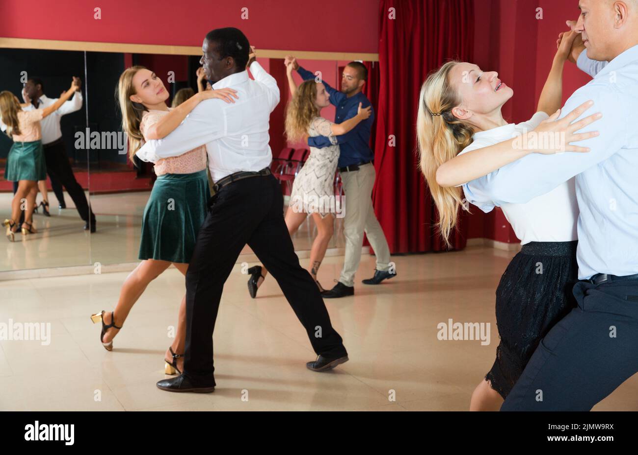 People dancing slow ballroom dances in pairs Stock Photo - Alamy