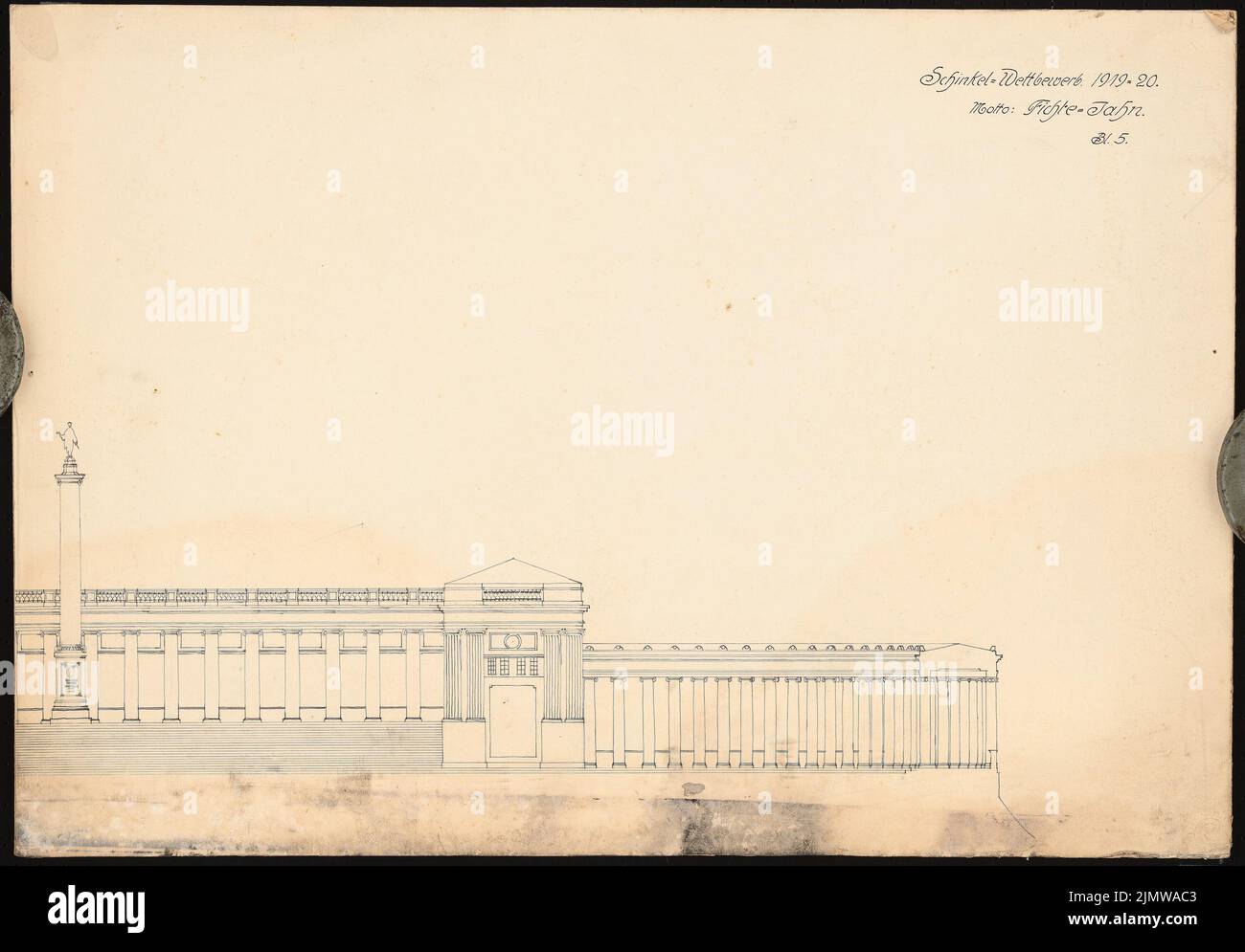 Wenzke C., Memorial Church with a memorial hall. Schinkel competition ...