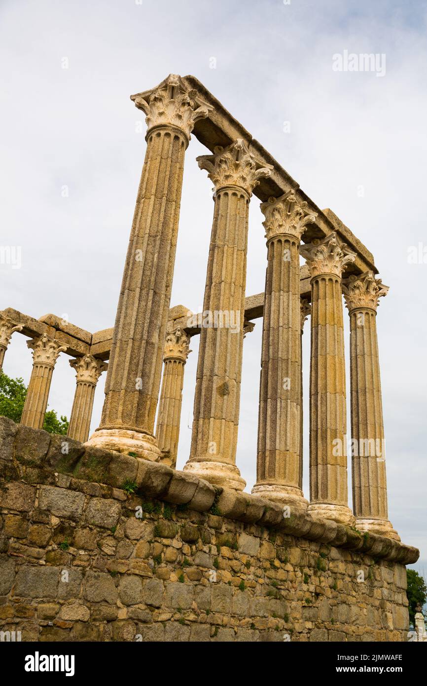 Roman Temple of Evora, Portugal Stock Photo - Alamy