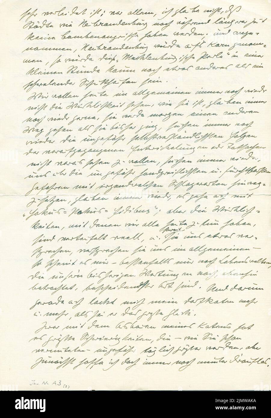 Tessenow Heinrich (1876-1950), letter to Count Luckner v. 12/30/1943 ...