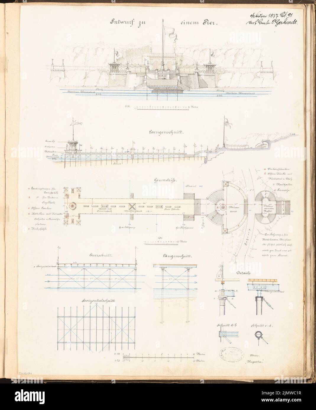 Gerhardt Paul (1847-1914), Promenadensteg (Pier) for a seaside resort ...