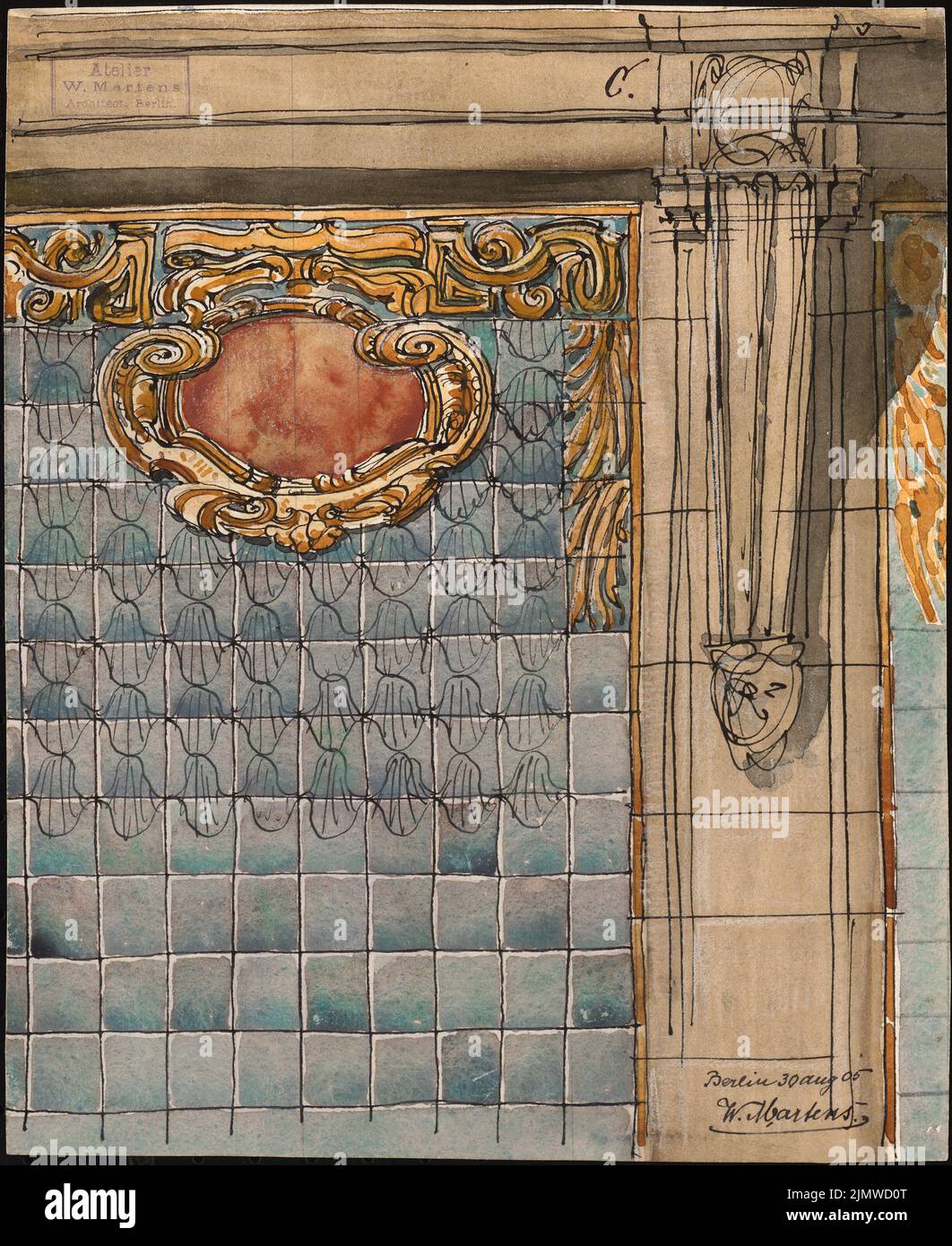 Wanddekoration handzeichnung hi-res stock photography and images - Alamy