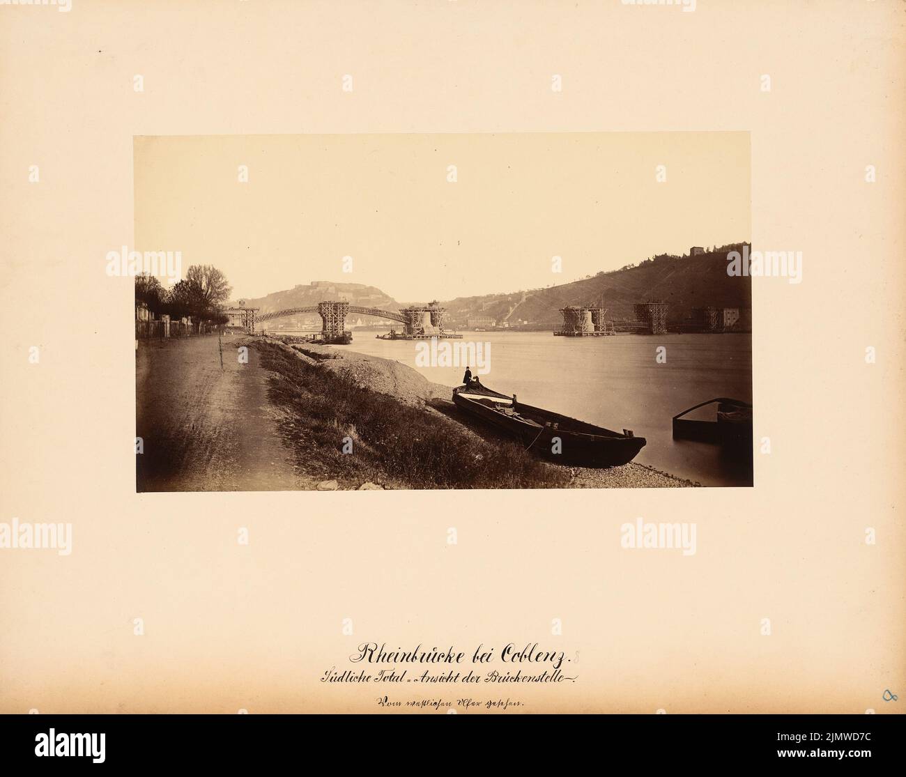 Emil hermann hartwich 1802 1879 rheinbrücke hi-res stock photography ...