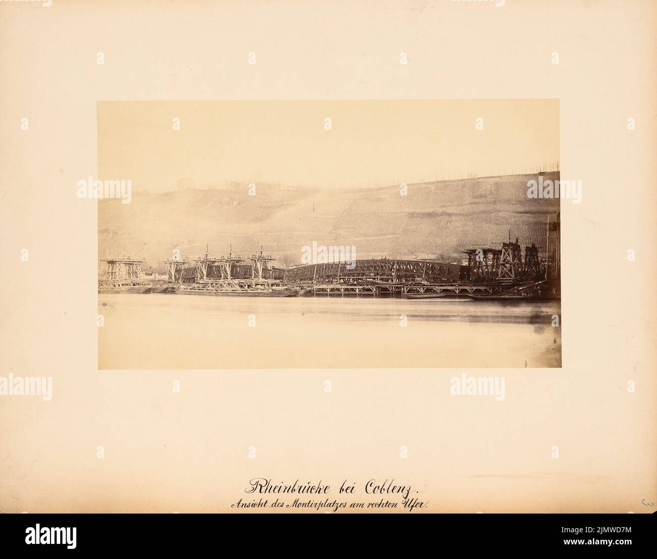 Emil hermann hartwich 1802 1879 rheinbrücke hi-res stock photography ...