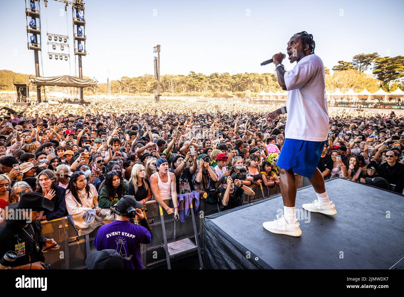 Pusha T performs at the Lands End Stage during the Outside Lands 2022 ...